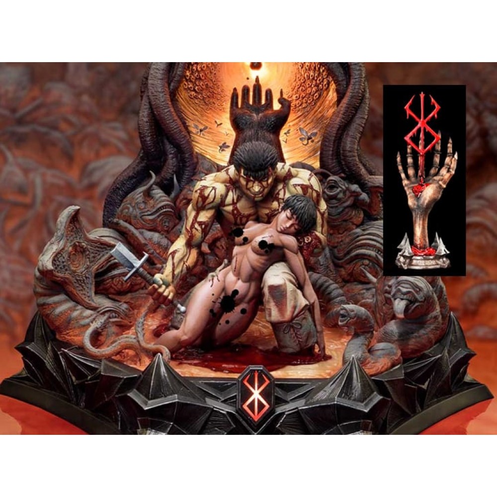 Berserk Legacy Art "Kentaro Miura" Guts & Casca 1/4 Scale Limited Edition Statue (With Bonus ...